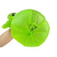 China Wave Top Handle Compostable Garbage Bags Paper Wrap Rolled For Kitchens Bedrooms for sale