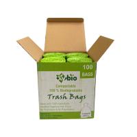 China Heavy Duty Compostable Garbage Bags 13 Gallon Green Trash Bags for sale