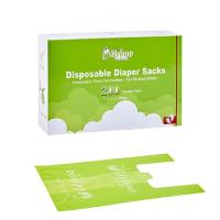 China Compostable Baby Nappy Sacks Corn Starch Scented Disposable Diaper Bags for sale