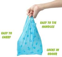 China Eco Friendly Biodegradable Nappy Disposal Bags Easy Tie Handles for sale