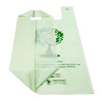 China Custom Coloured Biodegradable Shopping Carrier Bags BPI DIN CERTCO ABA Certified for sale