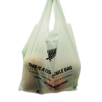 China Durable Compostable Carry Bags Cornstarch Based Eco Friendly For Groceries for sale