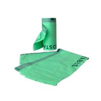 China Green Biodegradable Drawstring Trash Bags Non Toxic With Custom Logo for sale