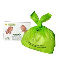 China Disposable Diaper Bags for baby, 100 Count Eco-Friendly Compostable Disposable Diaper Bags, Baby Poop and Multipurpose Sacks with Handles for Convenient Disposal, Leak-Proof for sale