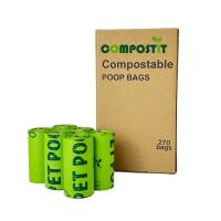 China Compostable dog poop bags, leak-proof, unscented, suitable for all dogs. for sale