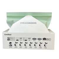 China 100% compostable gallon - sized freezer bags, biodegradable food storage bags, suitable for vegetables, fruits or meats for sale