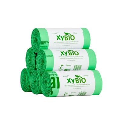 China Popular Cornstarch Based Eco Friendly Sustainable Wholesale 100% Compostable Plastic Biodegradable Garbage Bags Custom Printed for sale