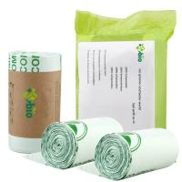 China Factory 100% Biodegradable Eco Friendly Sustainable Wholesale Cornstarch Custom Flat Top Compostable Trash Bags Accept Customize for sale