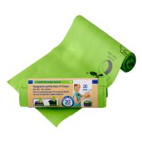 China 100% Compostable Biodegradable Cornstarch Wholesale High Quality Sustainable Eco Friendly Custom Printed Garbage Waste Bag for sale