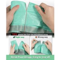 China Green Biodegradable Drawstring Trash Bags Non Toxic With Custom Logo for sale