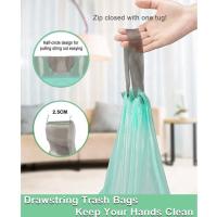 China Green Biodegradable Drawstring Trash Bags Non Toxic With Custom Logo for sale