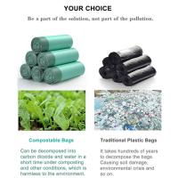 China Green Biodegradable Drawstring Trash Bags Non Toxic With Custom Logo for sale