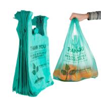 China 100% Compostable Sustainable Cornstarch Eco Friendly Fresh Fruits Vegetables Packaging Biodegradable Plastic T-shirt Bag for sale