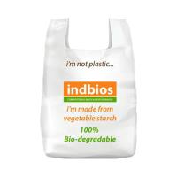 China 100% Compostable Sustainable Eco Friendly Made of Corn Starch Custom Printed Biodegradable Esay Tie Handle T-shirt Garbage Bag for sale