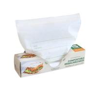 China Home Compostable Resealable 100% Biodegradable Sustainable Cornstarch Sandwich Dried Fruits Ziplock Bags for Food Packaging for sale