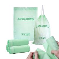 China Customizable Compostable Drawstring Garbage Bags With Retail Dispenser Box for sale