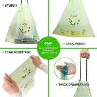 China Customizable Compostable Drawstring Garbage Bags With Retail Dispenser Box for sale