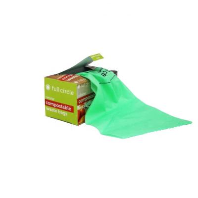 China Wholesale Sustainable 100% Biodegradable Cornstarch Custom Printed Tall Kitchen Compostable Trash Bin Liner Bag for Food Scrap for sale
