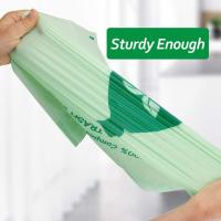 China Wholesale Sustainable 100% Biodegradable Cornstarch Custom Printed Tall Kitchen Compostable Trash Bin Liner Bag for Food Scrap for sale