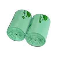 China Sustainable Eco Friendly Cornstarch Based 100% Compostable Custom logo Print Biodegradable Disposable Portable Trash Bin Liner for sale