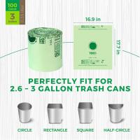 China Sustainable Eco Friendly Cornstarch Based 100% Compostable Custom logo Print Biodegradable Disposable Portable Trash Bin Liner for sale