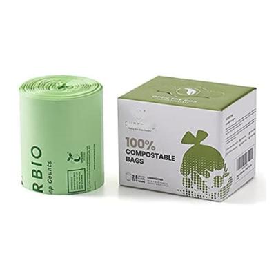China Custom Compostable 100% Biodegradable Plastic Trash Bags Liners Eco Friendly for sale