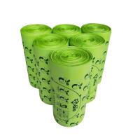 China Sustainable Eco Friendly Cornstarch Based 100% Compostable Custom logo Print Biodegradable Disposable Portable Trash Bin Liner for sale