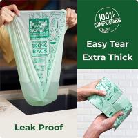 China Wholesale Sustainable 100% Biodegradable Cornstarch Custom Printed Tall Kitchen Compostable Trash Bin Liner Bag for Food Scrap for sale