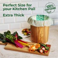 China Wholesale Sustainable 100% Biodegradable Cornstarch Custom Printed Tall Kitchen Compostable Trash Bin Liner Bag for Food Scrap for sale