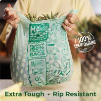 China Wholesale Sustainable 100% Biodegradable Cornstarch Custom Printed Tall Kitchen Compostable Trash Bin Liner Bag for Food Scrap for sale