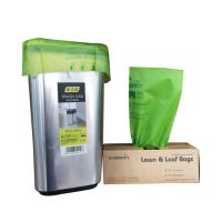 China Customizable Compostable Flat top Garbage Bags With Retail Dispenser Box for sale