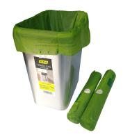 China Customizable Compostable Flat top Garbage Bags With Retail Dispenser Box for sale