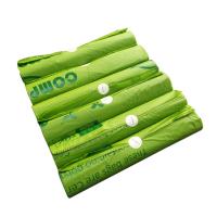 China Customizable Compostable Flat top Garbage Bags With Retail Dispenser Box for sale