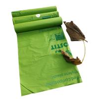 China Customizable Compostable Flat top Garbage Bags With Retail Dispenser Box for sale