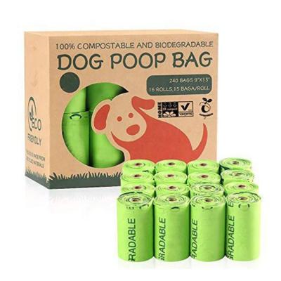 China Customized logo Design Hot Selling Wholesale 100% Biodegradable Dog Poop Bag for Cleaning for sale