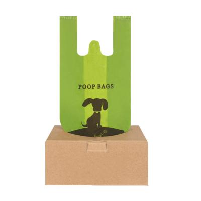 China biodegradable dog poop bags with handles for sale
