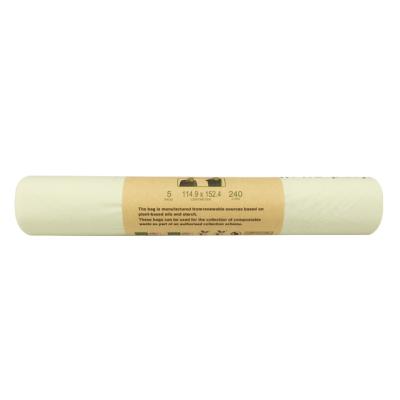 China Wave Top Handle Compostable Garbage Bags Paper Wrap Rolled For Kitchens Bedrooms for sale