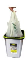 China Wave Top Handle Compostable Garbage Bags Paper Wrap Rolled For Kitchens Bedrooms for sale