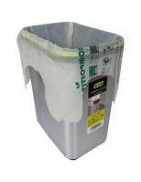 China Wave Top Handle Compostable Garbage Bags Paper Wrap Rolled For Kitchens Bedrooms for sale