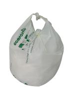 China Wave Top Handle Compostable Garbage Bags Paper Wrap Rolled For Kitchens Bedrooms for sale