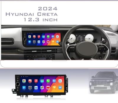 China Hyundai Creta 2024 Android Car Stereo 12.3 Inch Touch Screen GPS Navigation System for sale