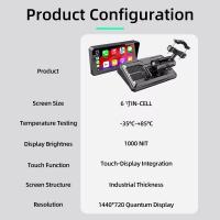 China Android 14.0 4G Motorcycle Smart Screen DVR Recording Motorcycle Head Unit for sale