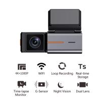 China ODM 1.47 Inch 4K Dash Camera 3840×2160P Wireless Dashcam for Cars with WiFi for sale