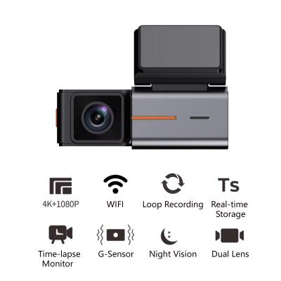 China ODM 1.47 Inch 4K Dash Camera 3840×2160P Wireless Dashcam for Cars with WiFi for sale