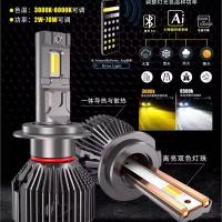 China 12V 10000lm LED Car Headlight Bulb White Yellow Adjustable 3000K-8000K Universal H1 H7 H11 for sale