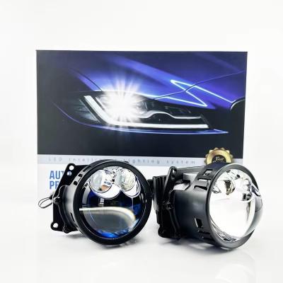 China Dual Eye Aluminum Car Fog Light 5000lm 6000K LED Fog Lamp Universal 12V for sale