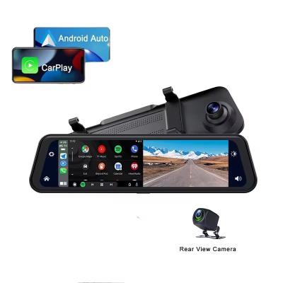 China 12 Inch Rear View Mirror Dash Cam 4K Front 1080P Rear Dual Recording with CarPlay for sale
