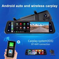 China 12 Inch Rear View Mirror Dash Cam 4K Front 1080P Rear Dual Recording with CarPlay for sale