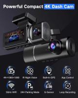 China YAOLU S16 Plus 4K UHD 170° Wide Angle 3 Channel Dash Camera with WiFi and Loop Recording for sale