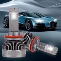 China Wireless Adjustable LED Headlights 10000LM 3000K-8000K Aviation Aluminum 12V Car Bulbs for sale